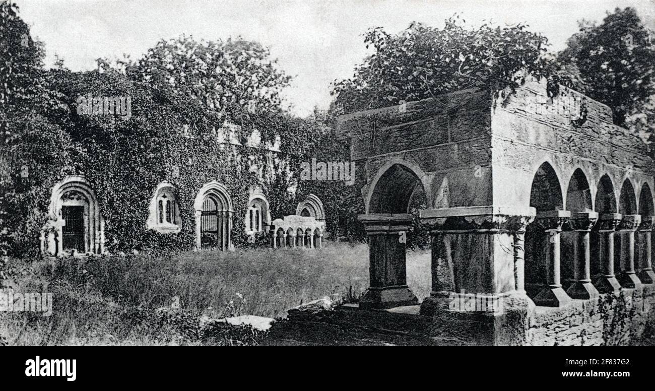A historical view of the ruins of Cong Abbey in Cong, Mayo, Connacht ...