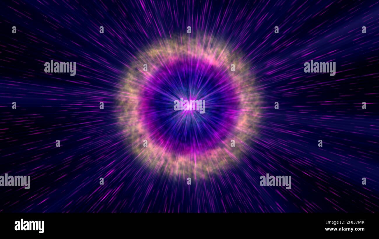 Pulsar star light in space, illustration abstract Stock Photo - Alamy