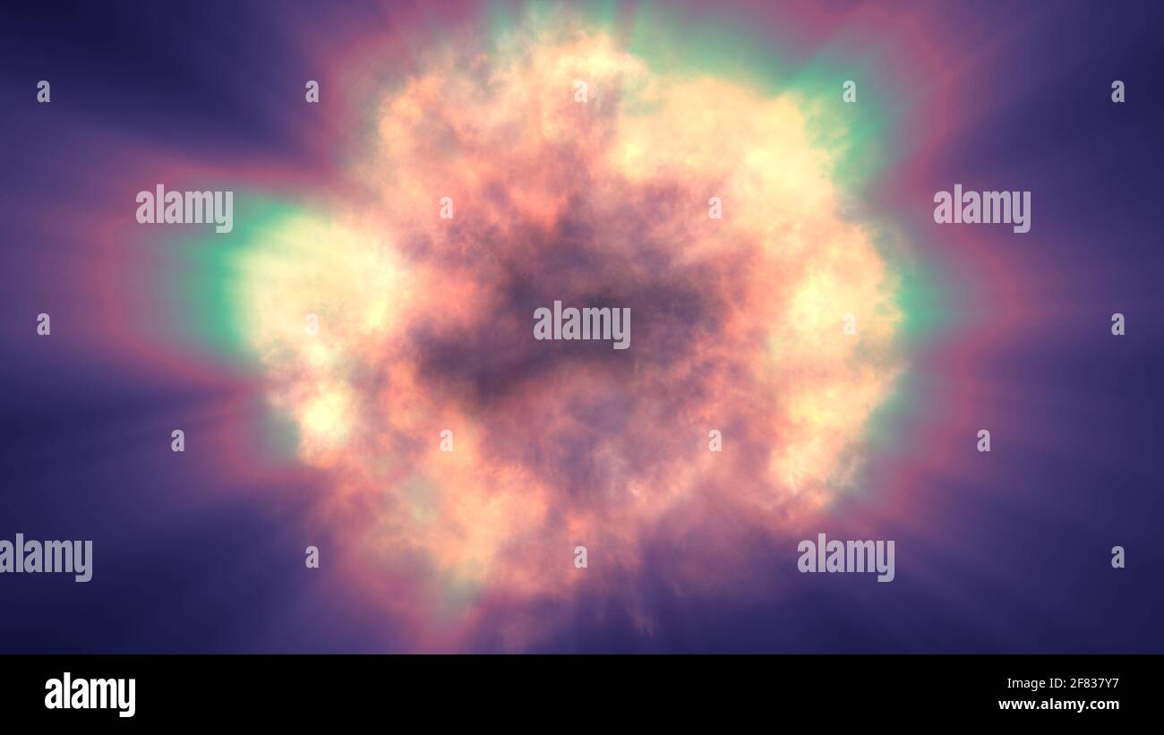 fire flame explosion in space, abstract illustration Stock Photo - Alamy