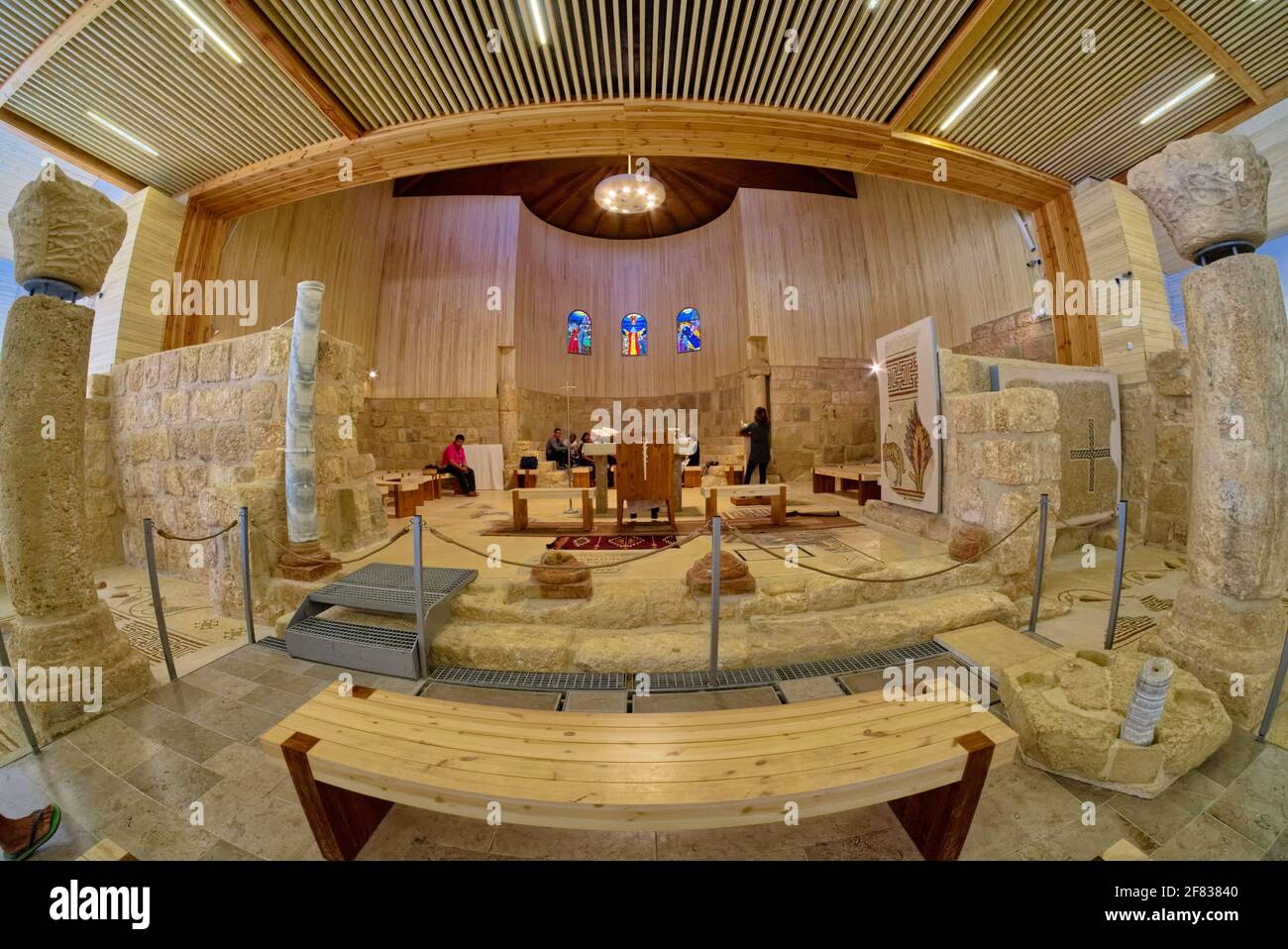 At the site, elements of a triple-apse Byzantine basilica were uncov ...