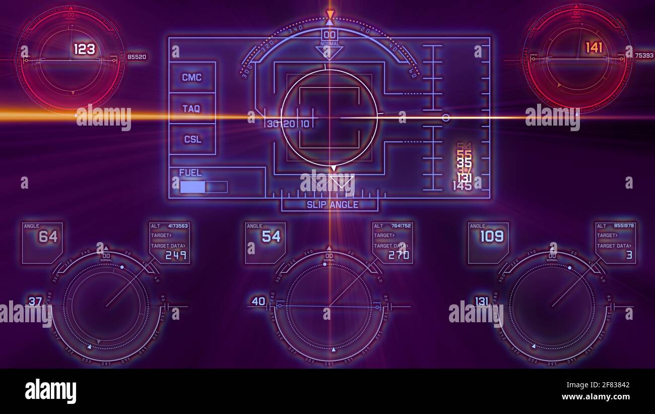 flight control panel instrument navigation light illustration Stock ...