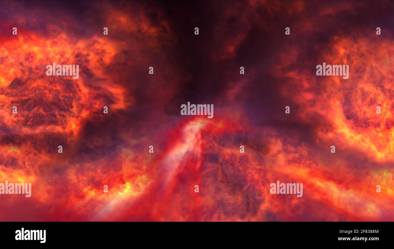 fire flame explosion in space, abstract illustration Stock Photo - Alamy
