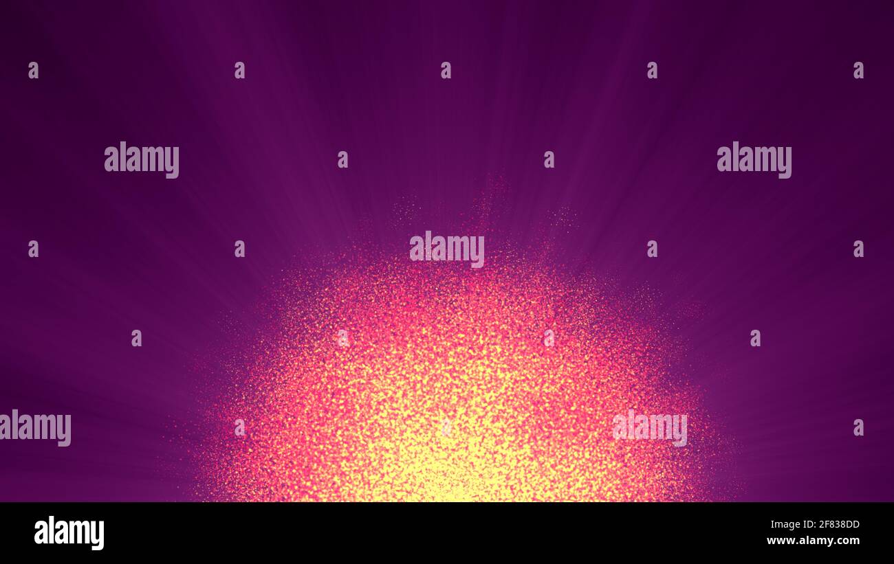 Abstract particles sun solar flare particles illustration 3d render ...