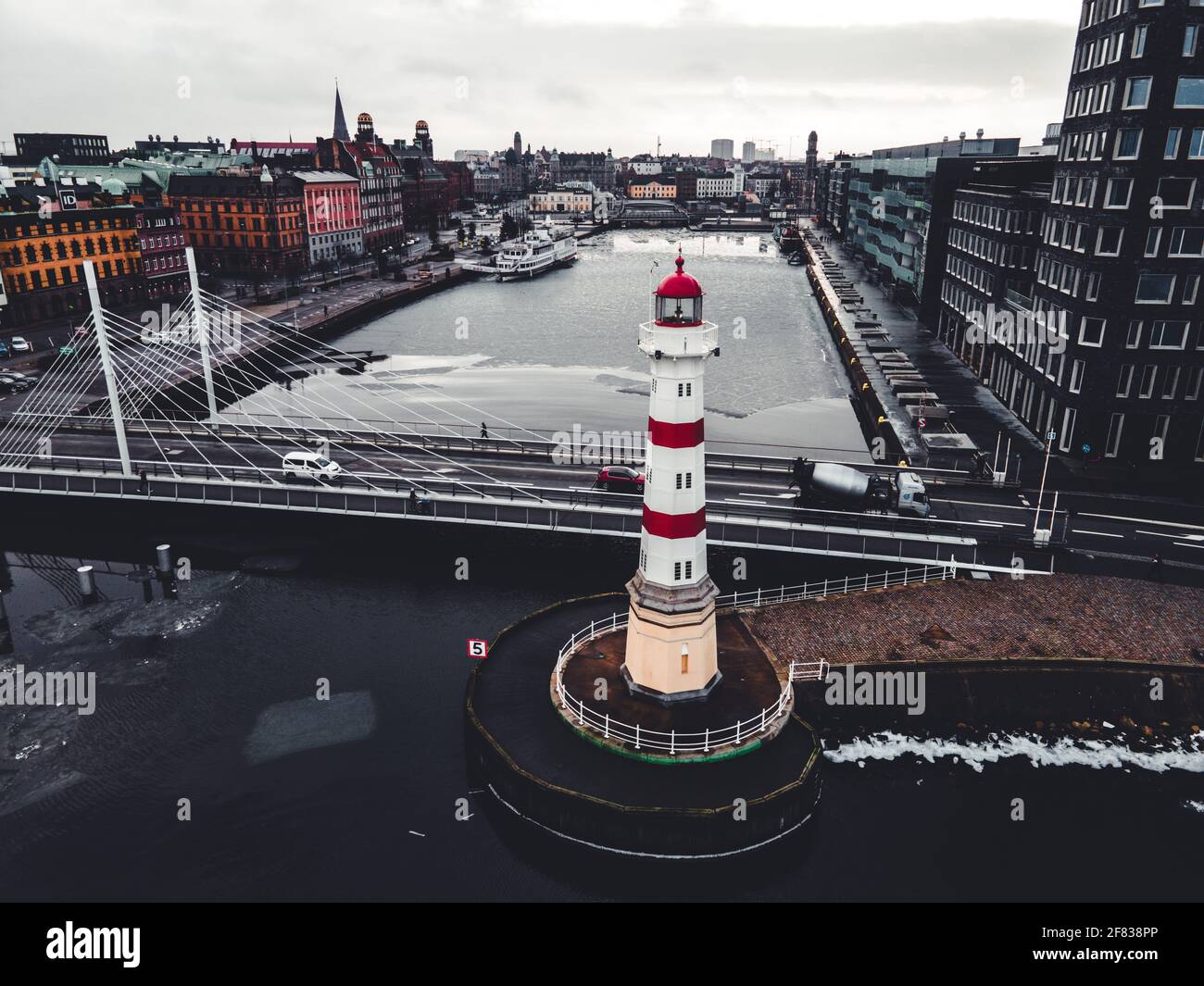 Malmö Lighthouse in Winter in Skåne, Sweden Stock Photo - Alamy