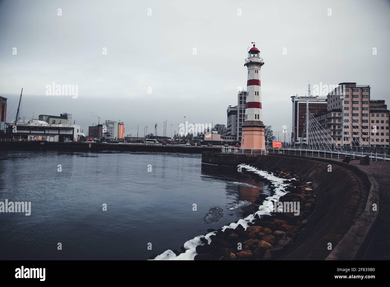 Malmö Lighthouse in Winter in Skåne, Sweden Stock Photo - Alamy