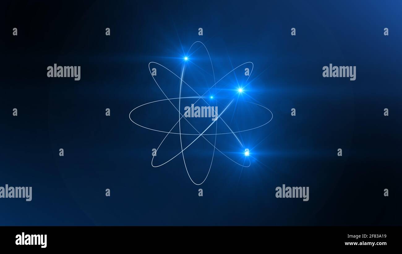 atom abstract light model, 3d illustration render Stock Photo - Alamy
