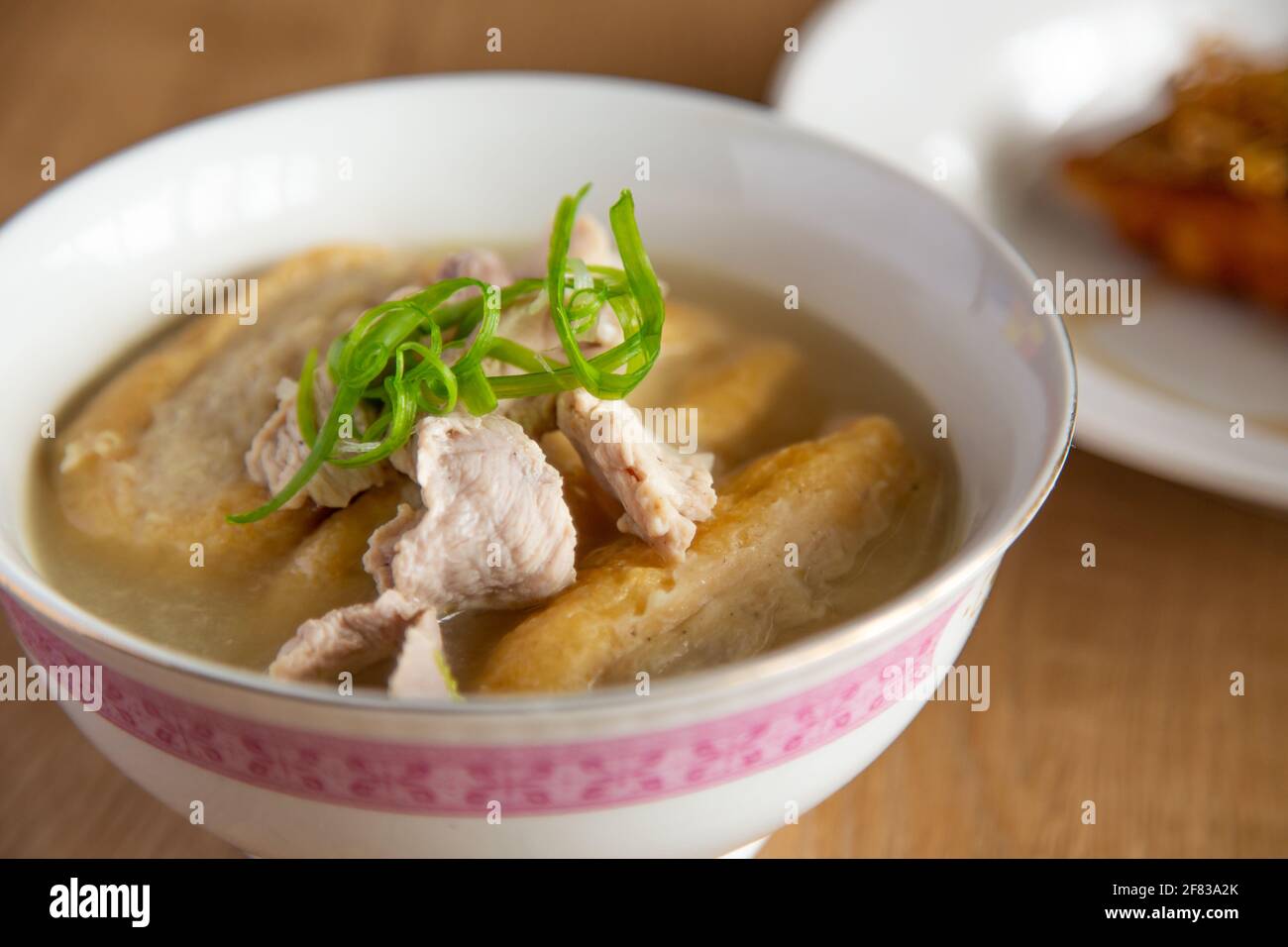 Pork soup tofu with fillingf fish paste Stock Photo - Alamy