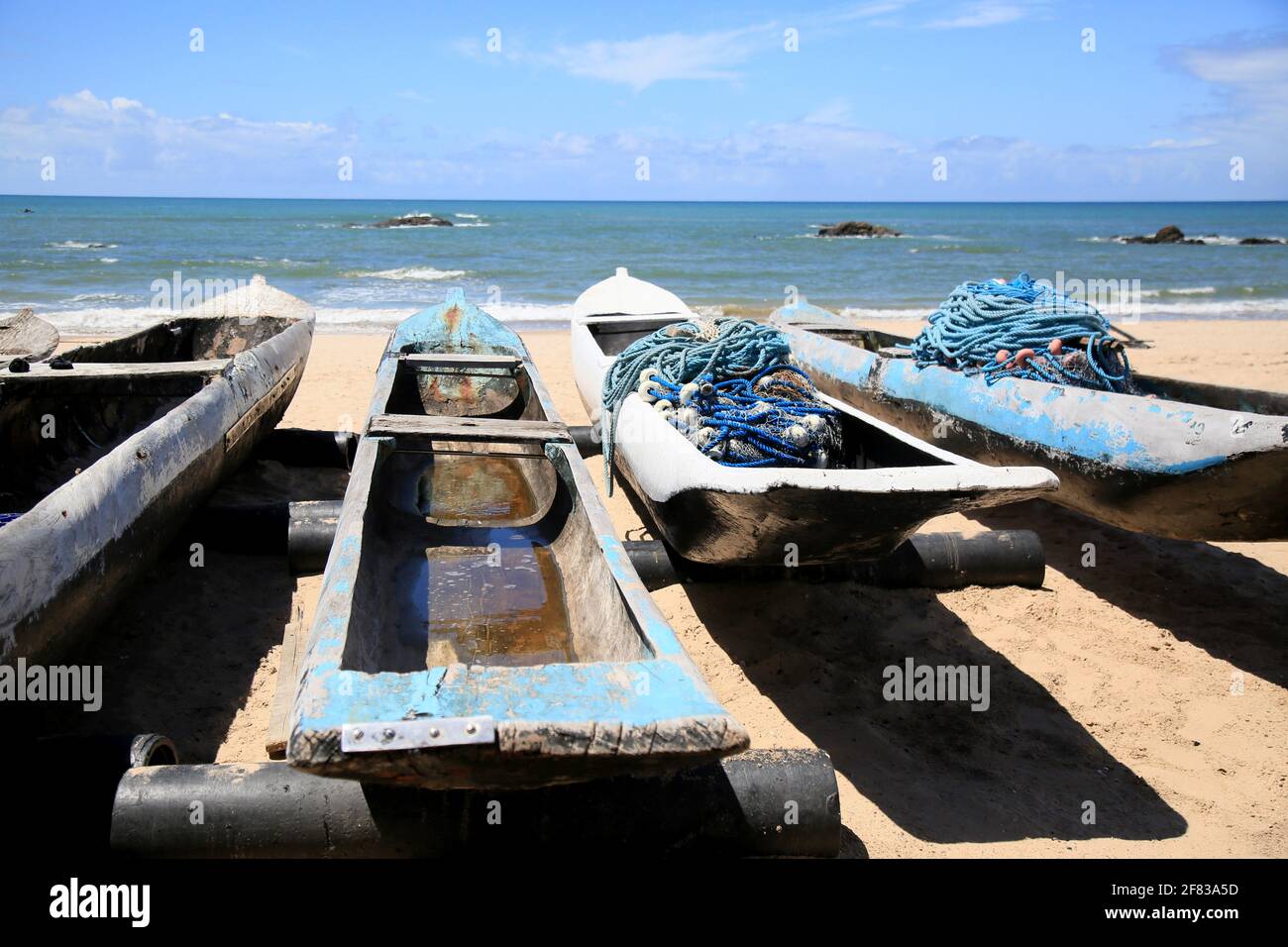 salvador, bahia, brazil - february 4, 2021: rowing boats used by ...