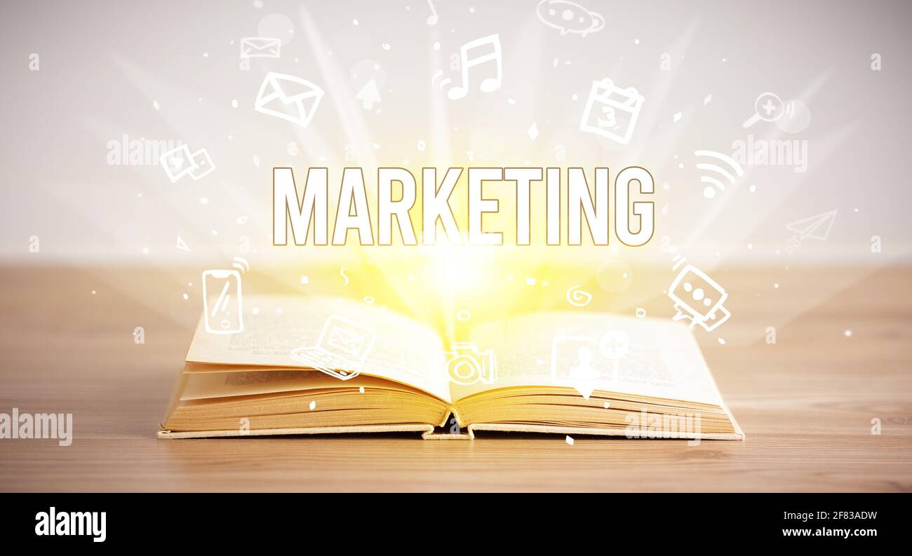 open book with business inscription Stock Photo - Alamy