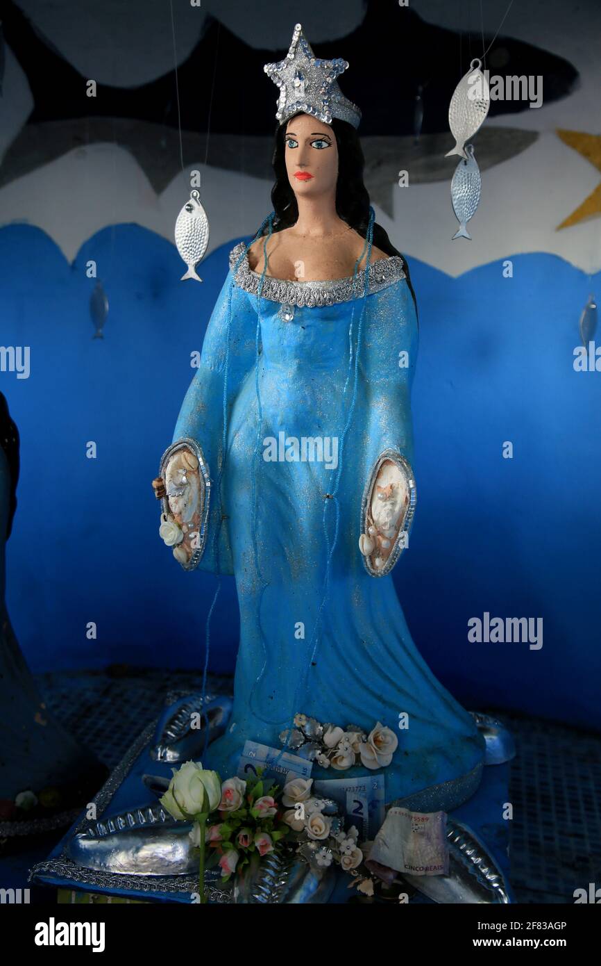 salvador, bahia, brazil - february 2, 2021: image of the orixa Yemanja ...