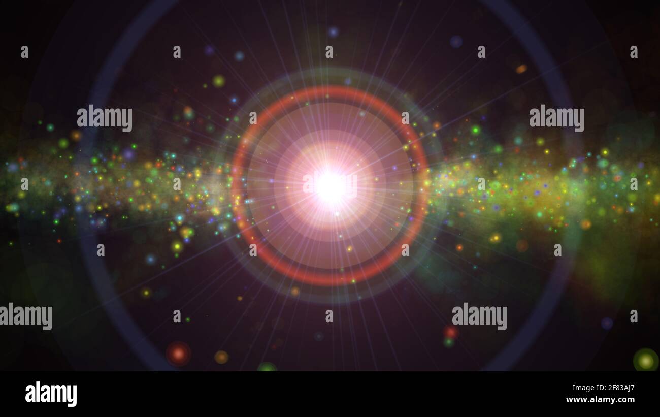 Star explosion in a galaxy of an nebula. illustration render Stock ...