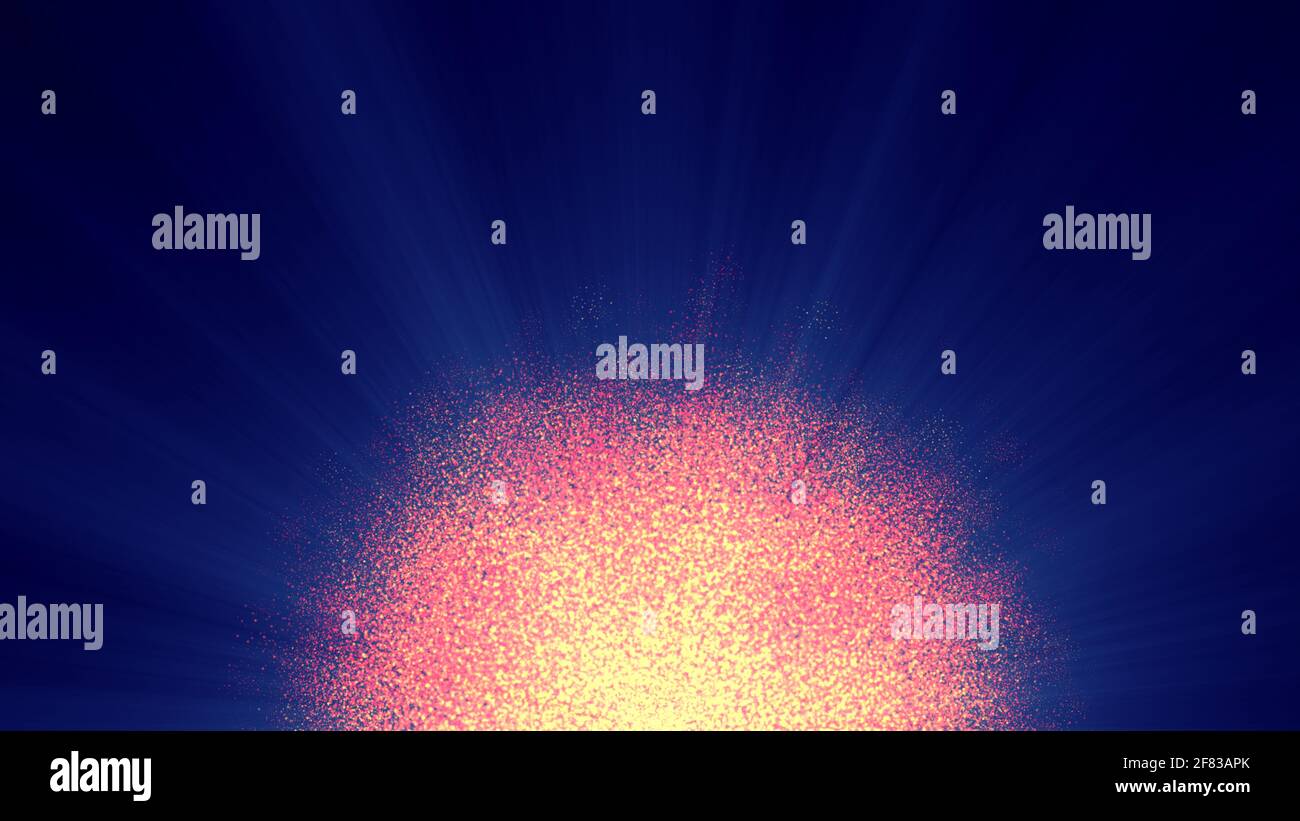 Abstract particles sun solar flare particles illustration 3d render ...