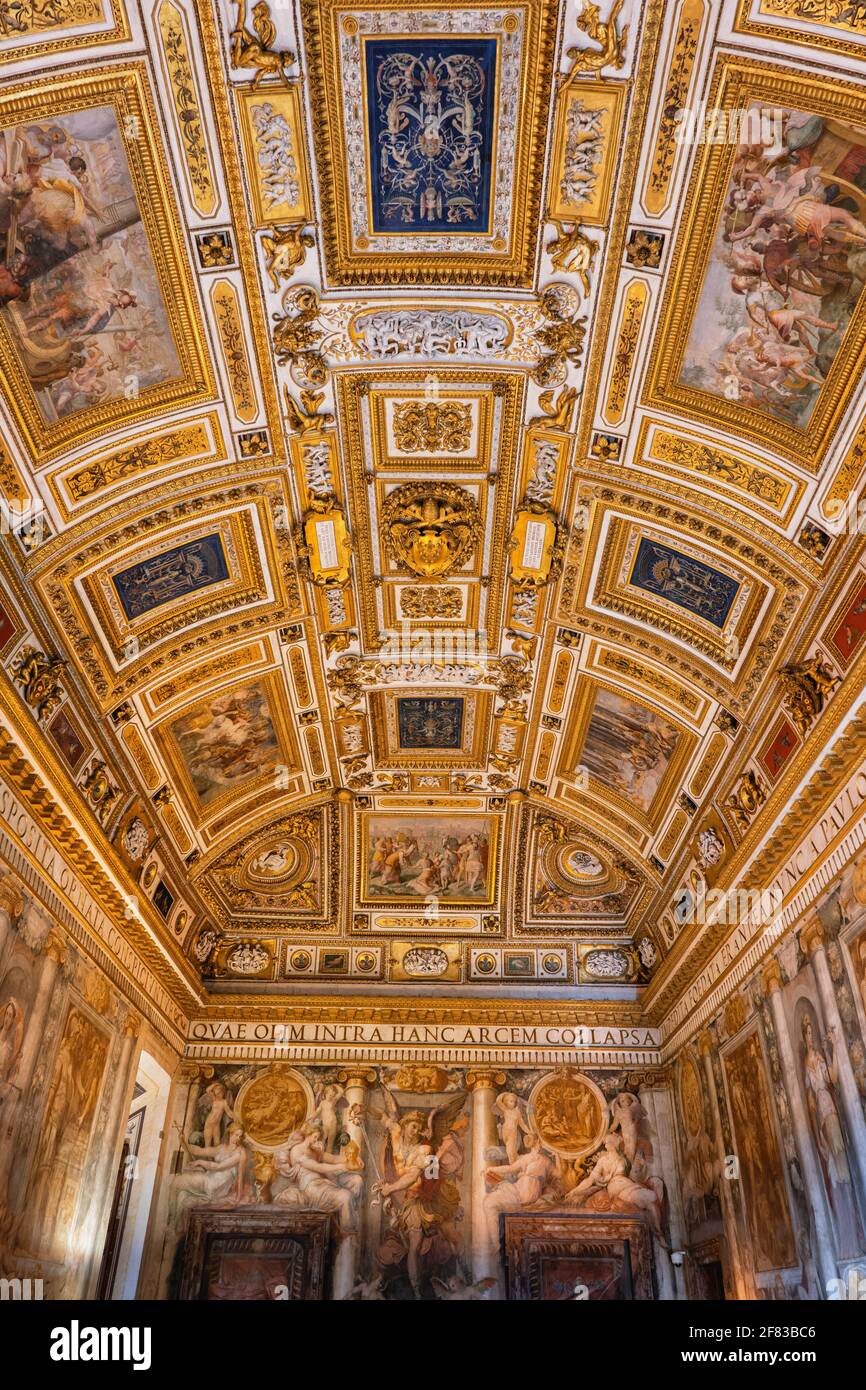 Vault in Paolina Room of Paul III apartment in Castel Sant Angelo ...