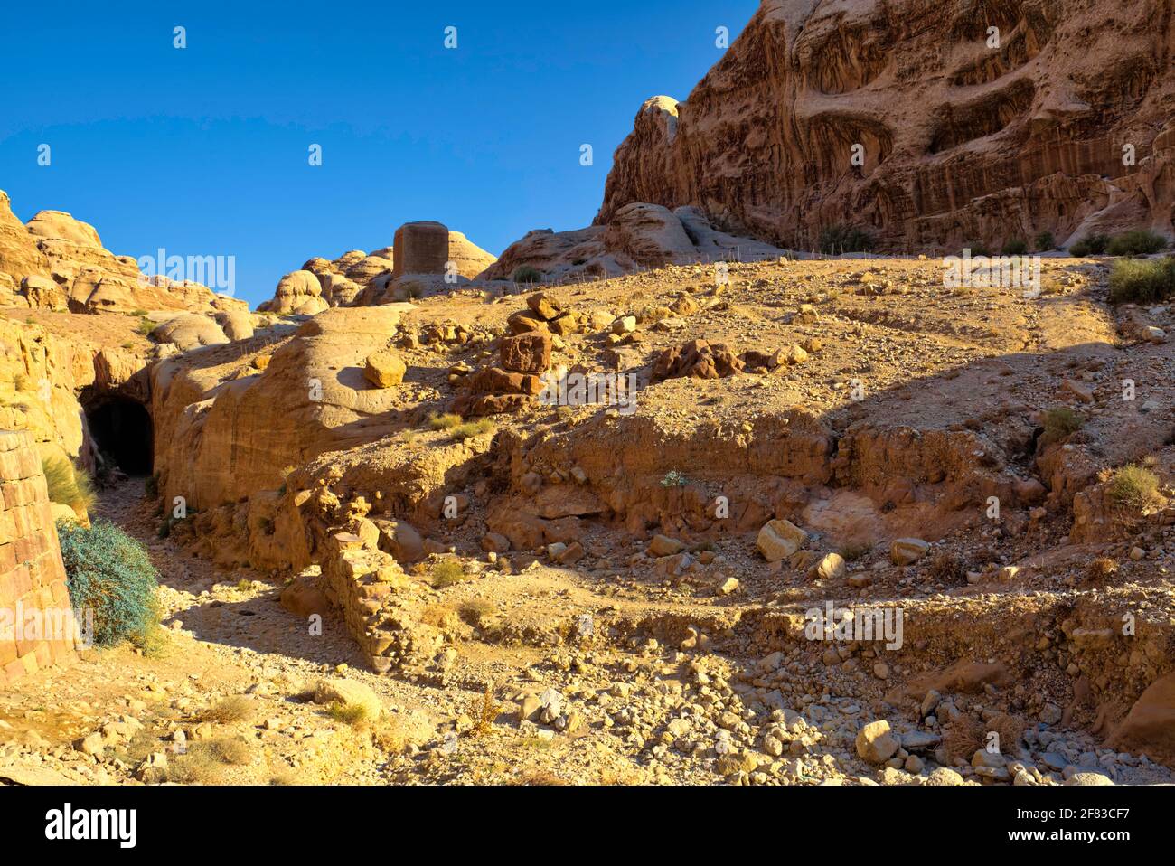 At the start of the Siq the original Nabataean dams are visible, and ...