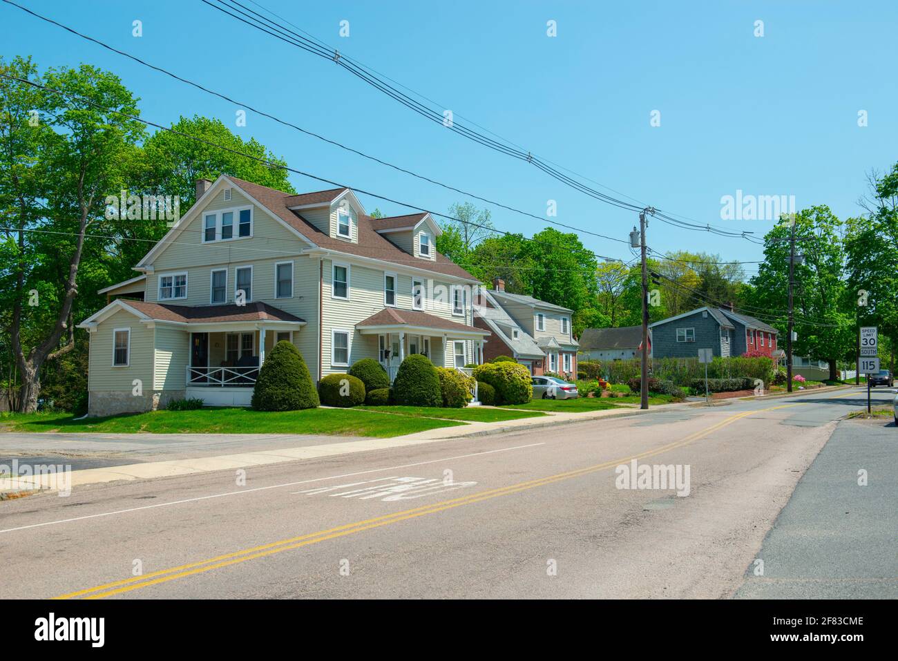 Historic residential building on Plain Street near Main Street at the ...