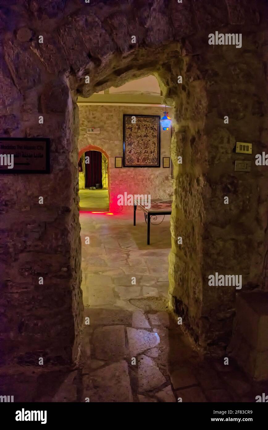 The museum is carefully constructed upon ancient ruins that run around ...