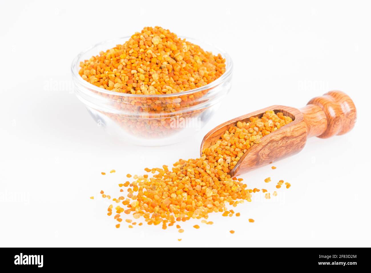 Bee pollen grains - White background Stock Photo - Alamy