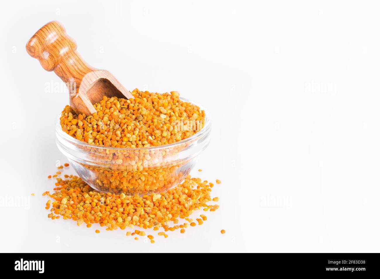 Bee pollen grains - White background Stock Photo - Alamy