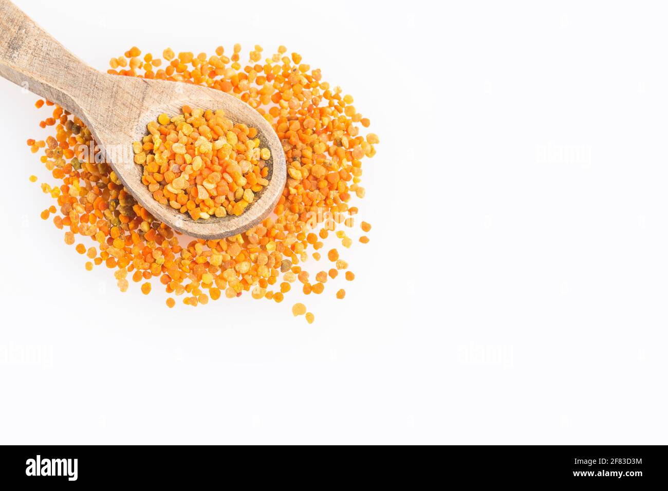 Bee pollen grains - White background Stock Photo - Alamy