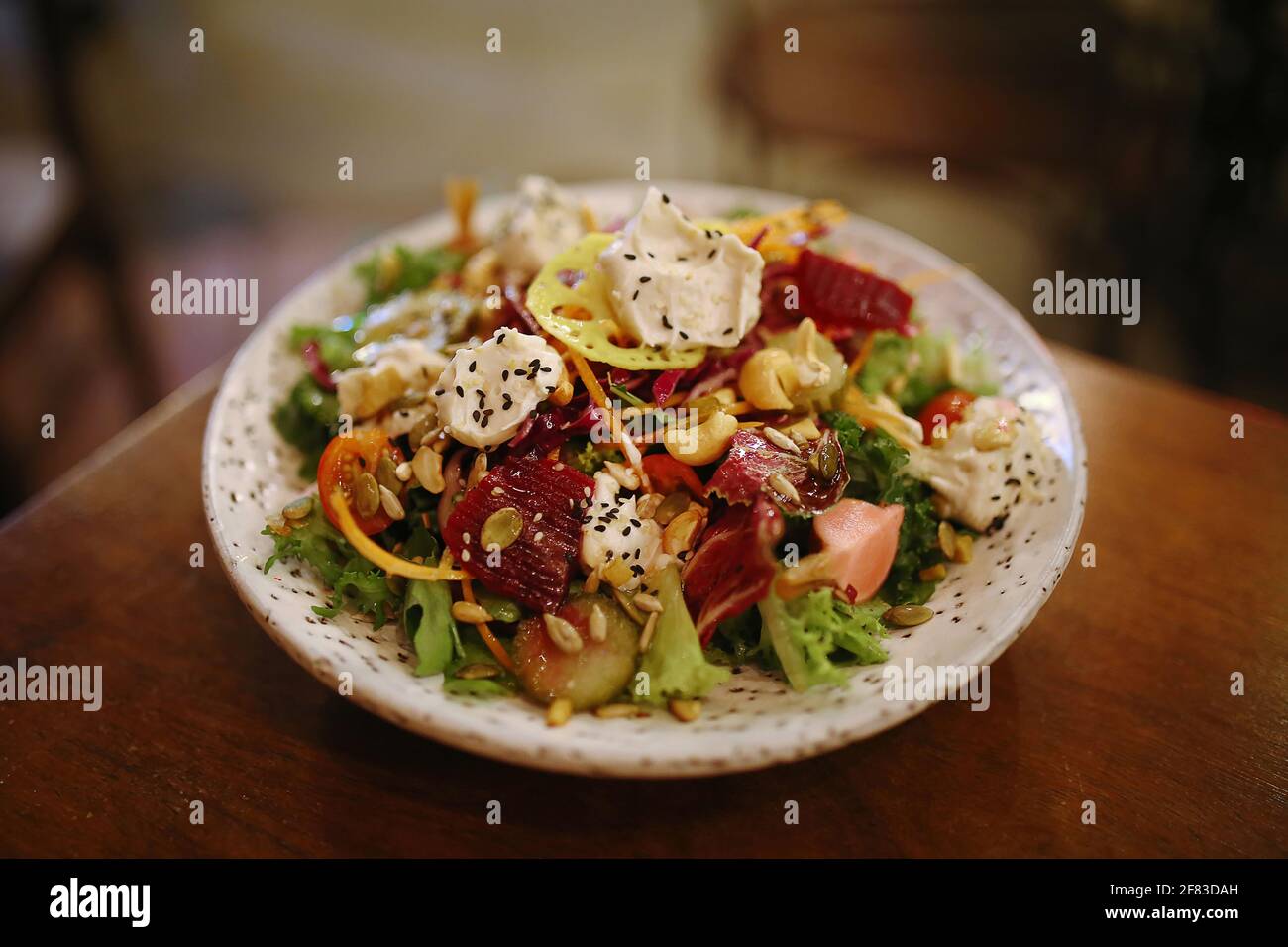 Mixed salad with assorted colorful vegetables Stock Photo - Alamy