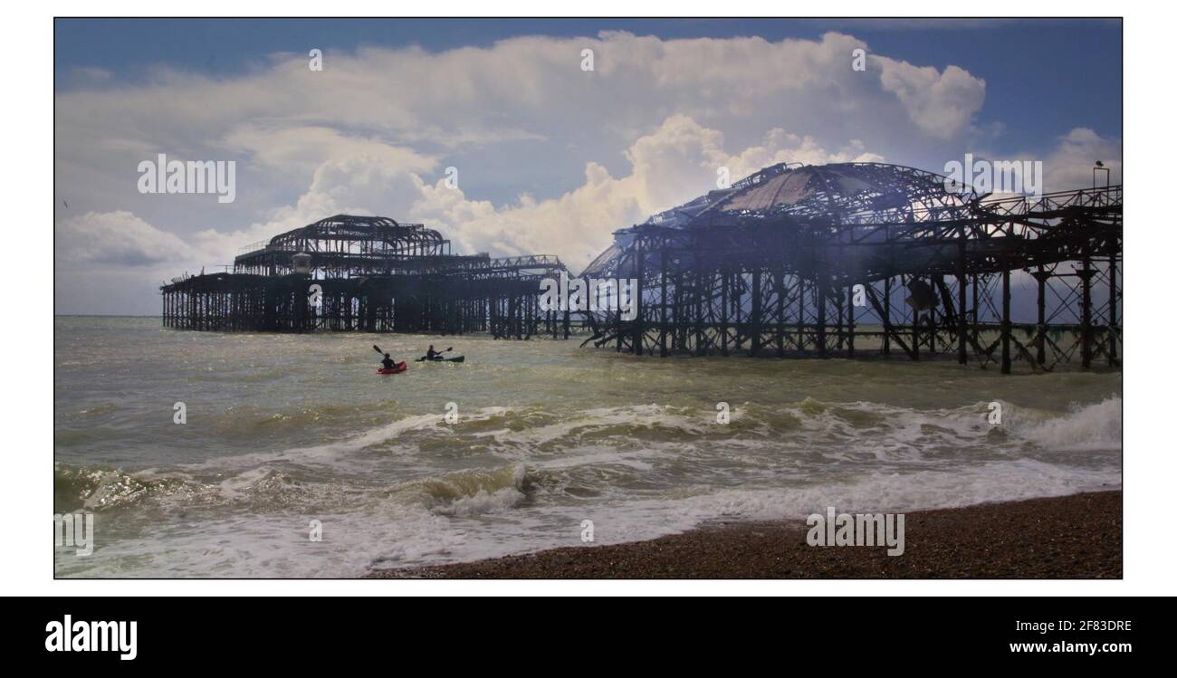 The West Pier in Brighton on fire for the second time in weeks.pic ...