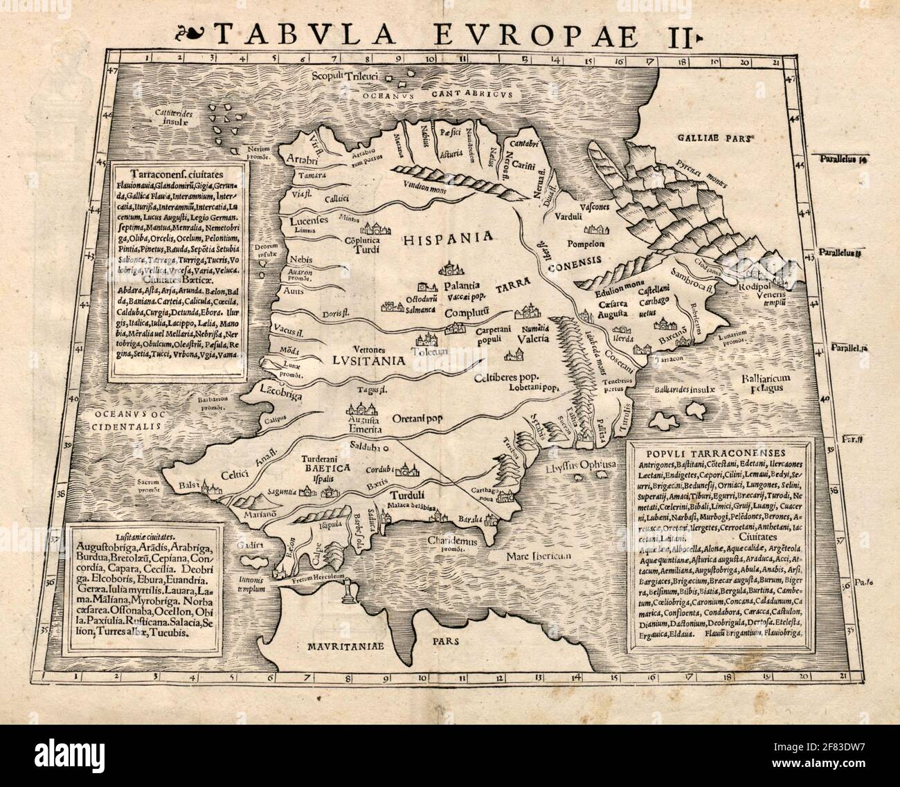 Beautiful vintage hand drawn map illustration of Europe from Geographia ...