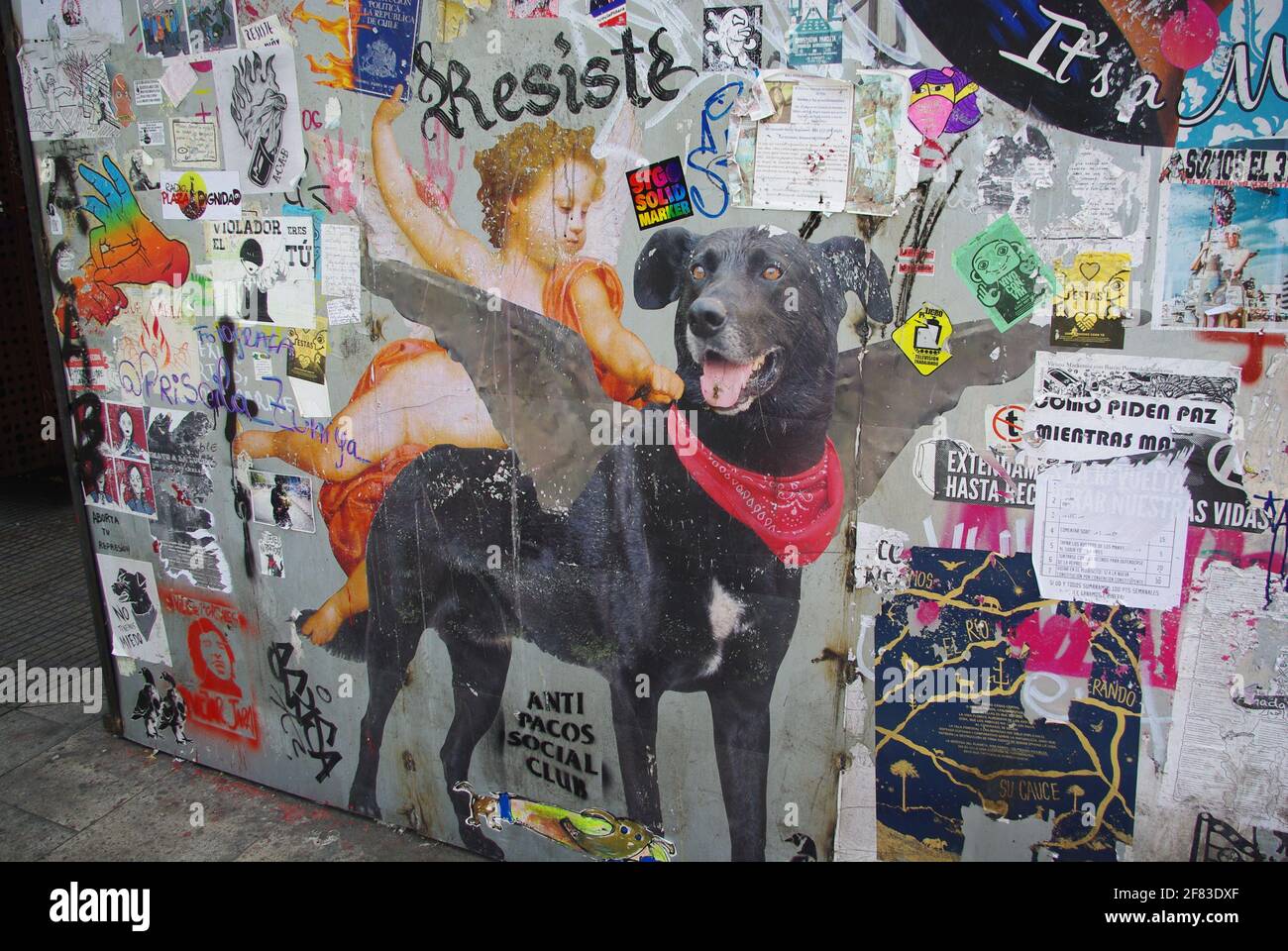 Street protest art in Santiago, Chile Stock Photo - Alamy