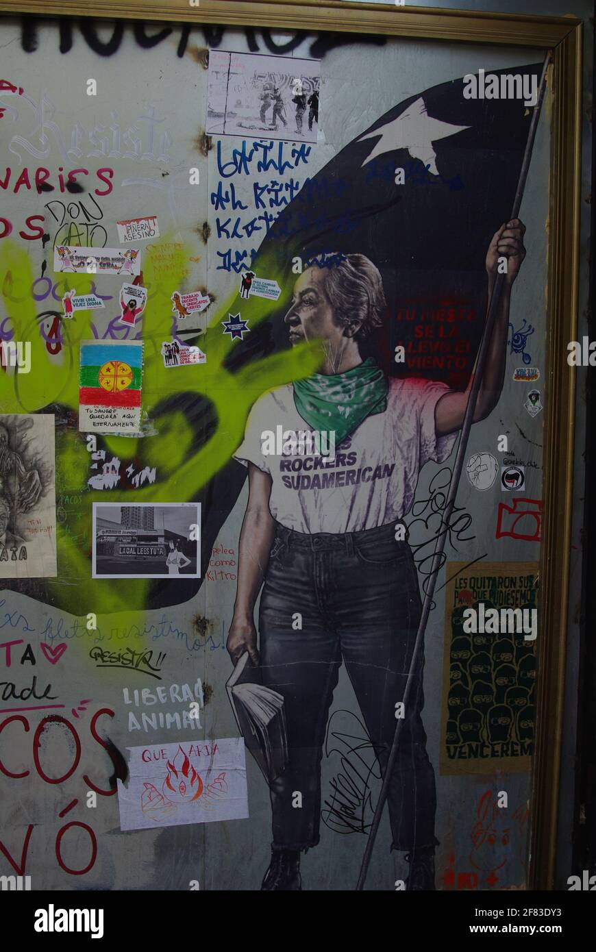 Street protest art in Santiago, Chile Stock Photo - Alamy