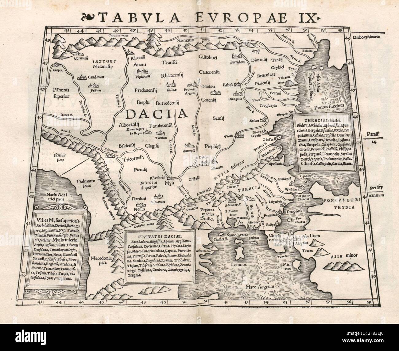 Beautiful vintage hand drawn map illustration of Europe from Geographia ...