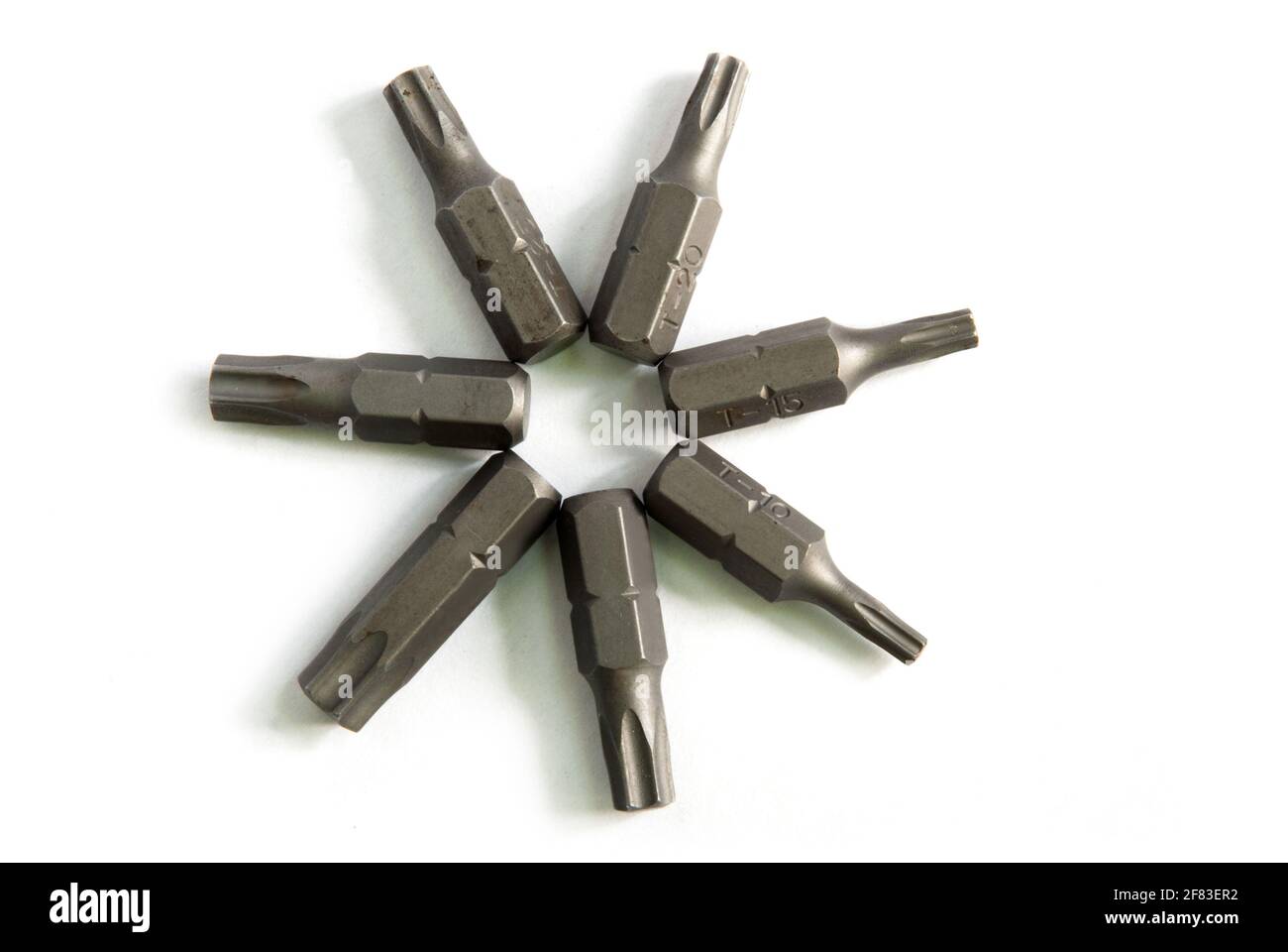 Set of screwdriver bits (torx heads Stock Photo - Alamy