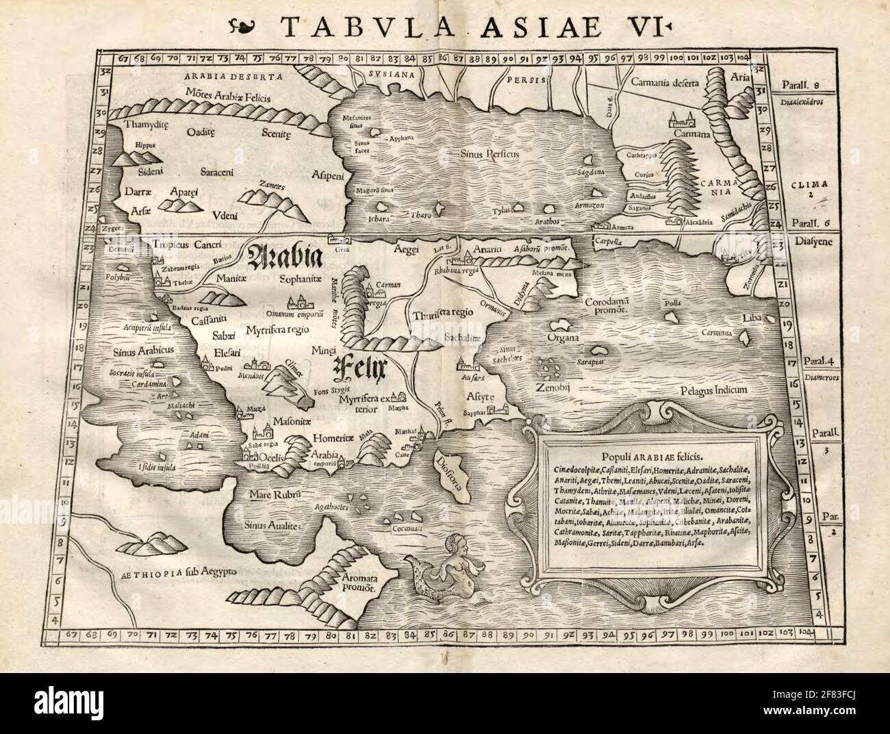 Beautiful vintage hand drawn map illustration of Asia from Geographia ...
