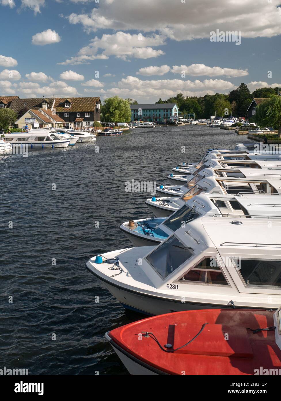 Wroxham on The River Bure, with it many boats, considered to be the ...