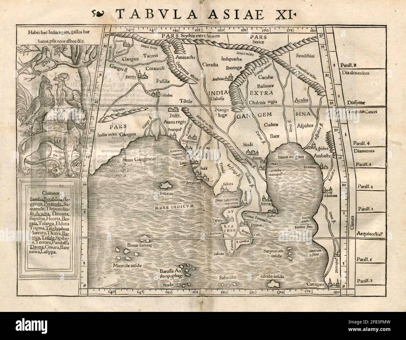 Beautiful vintage hand drawn map illustration of Asia from Geographia ...