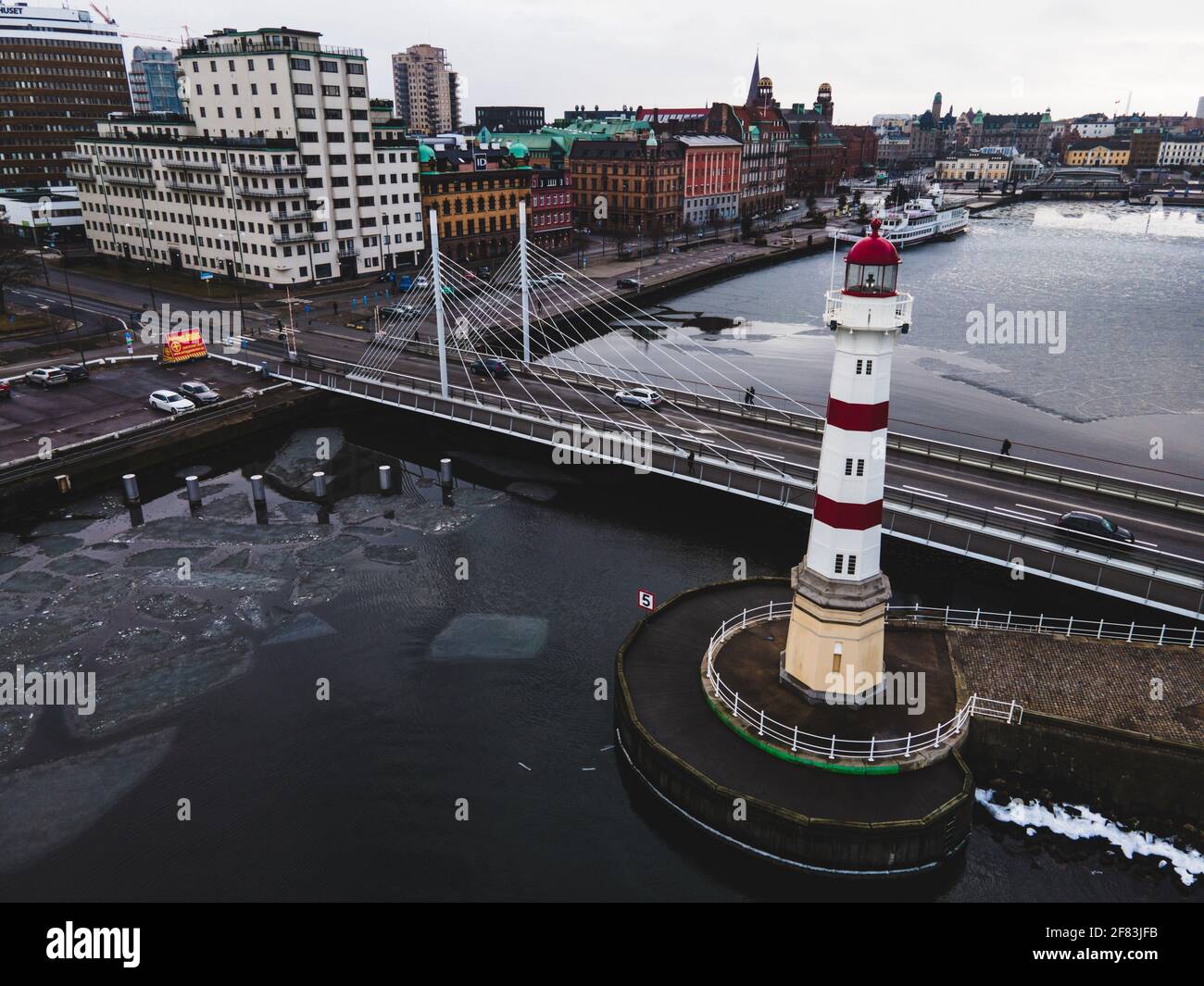 Malmö Lighthouse in Winter in Skåne, Sweden Stock Photo - Alamy