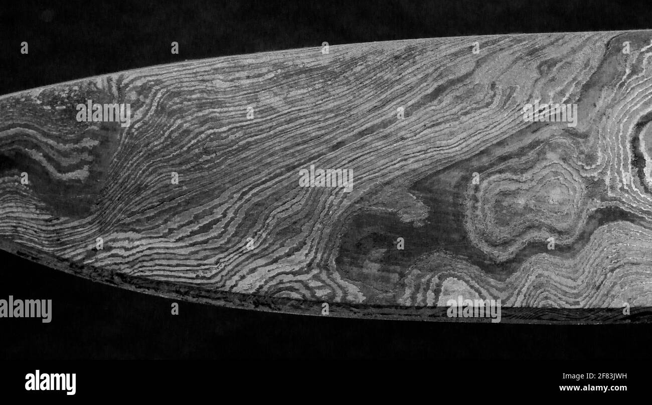 The art of forging Damasked Steel was invented in the Middle Ages in ...