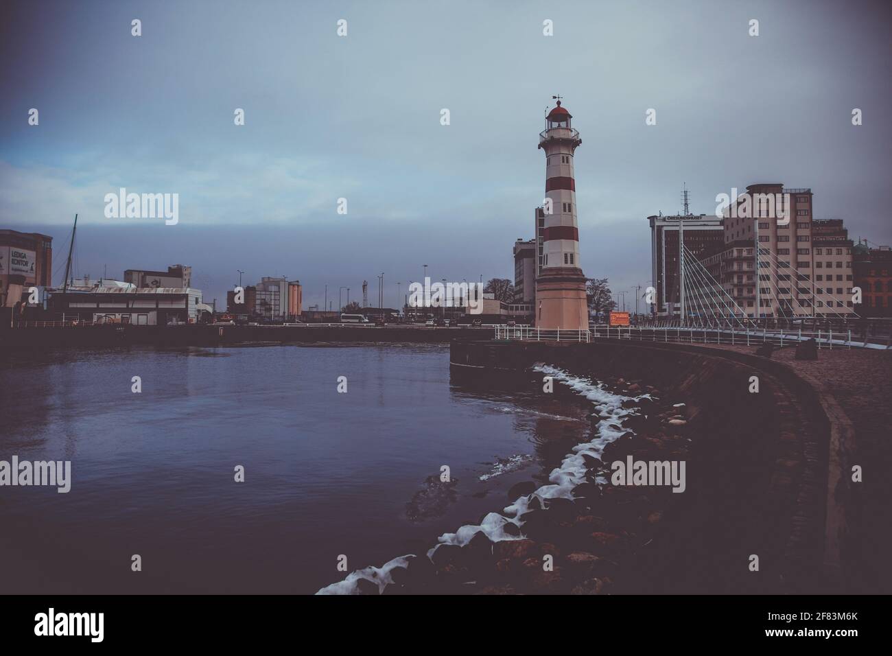 Malmö Lighthouse in Winter in Skåne, Sweden Stock Photo - Alamy