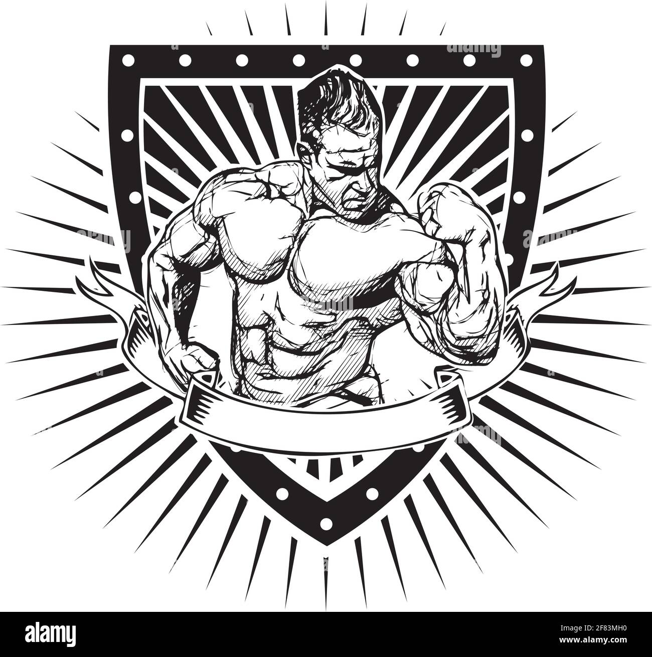 Bodybuilder Vector Logo