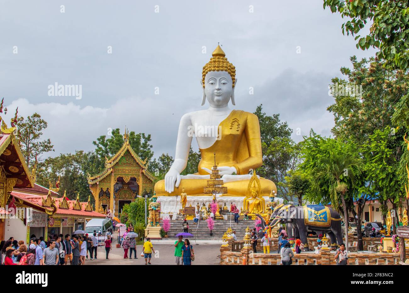 CHIANG MAI, THAILAND - Apr 03, 2021: Wat Phra That Doi Kham (often ...