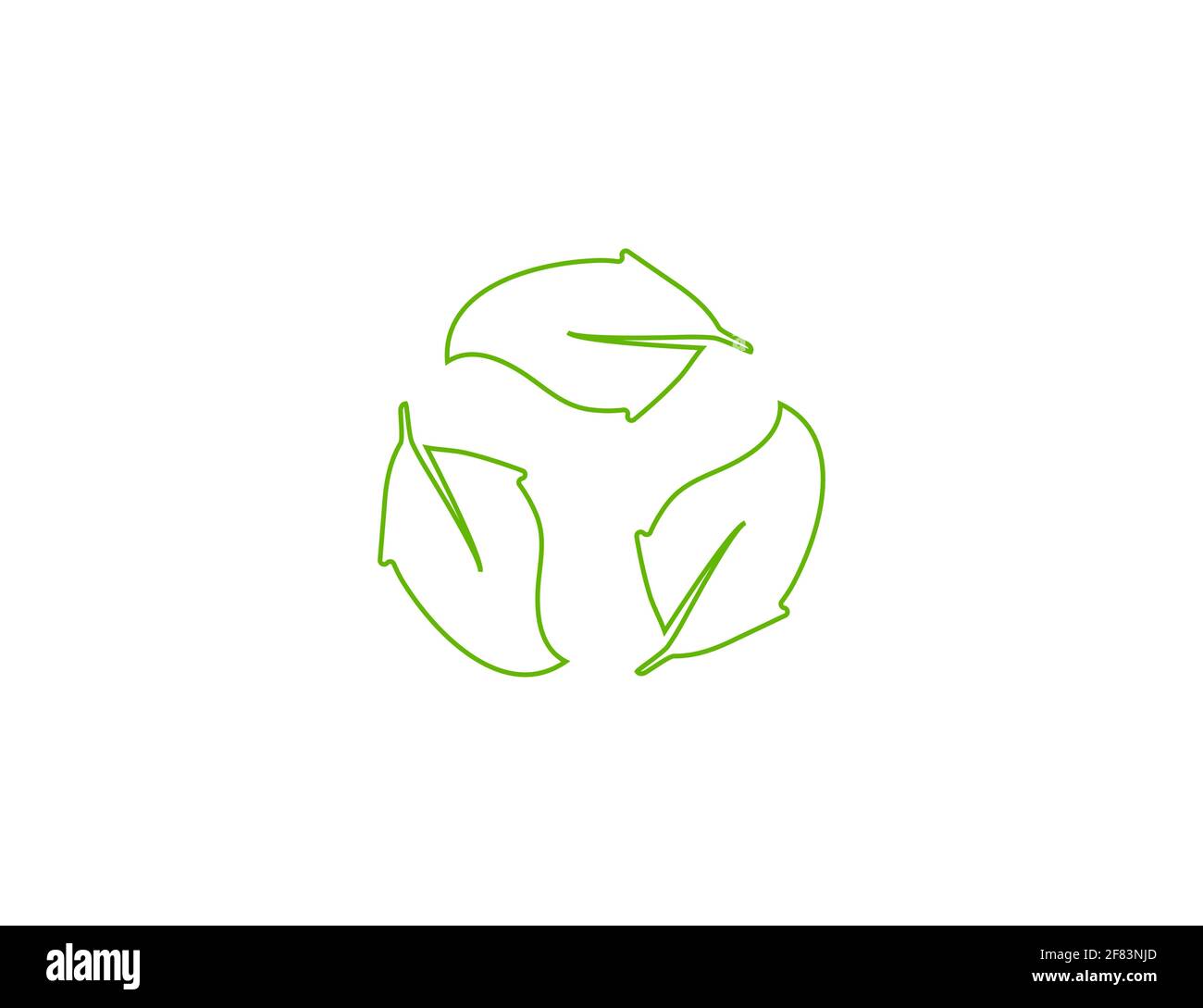Vector illustration. Eco leaves recycle icon Stock Vector Image & Art ...