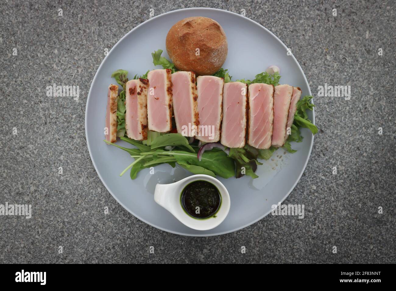 tuna salad or burnt tuna salad with bread Stock Photo - Alamy