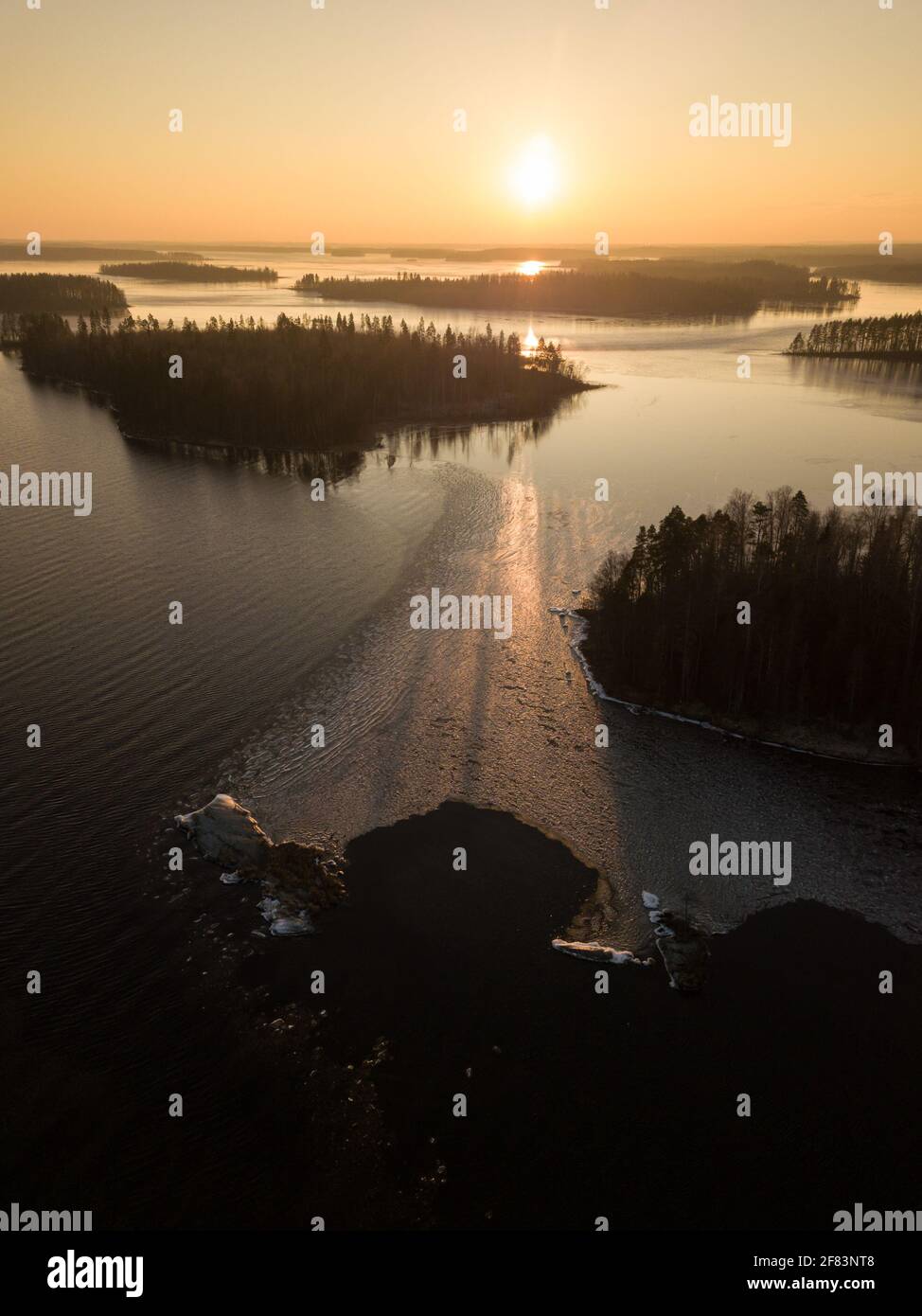 Aerial sunset landscape hi-res stock photography and images - Alamy