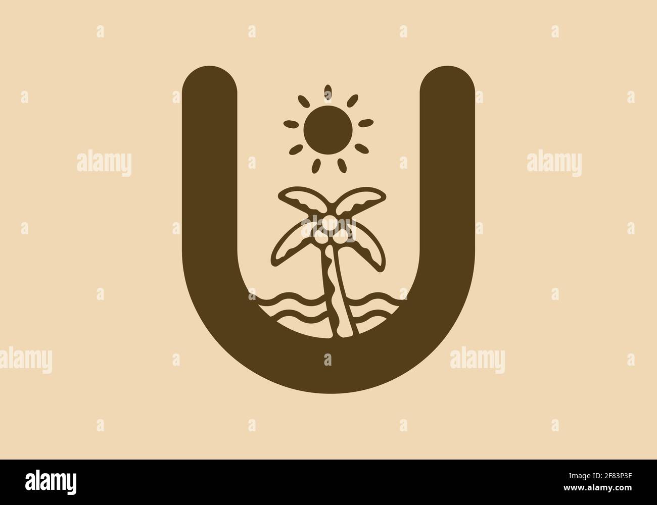 alphabet initial text beach theme Stock Vector Image & Art - Alamy