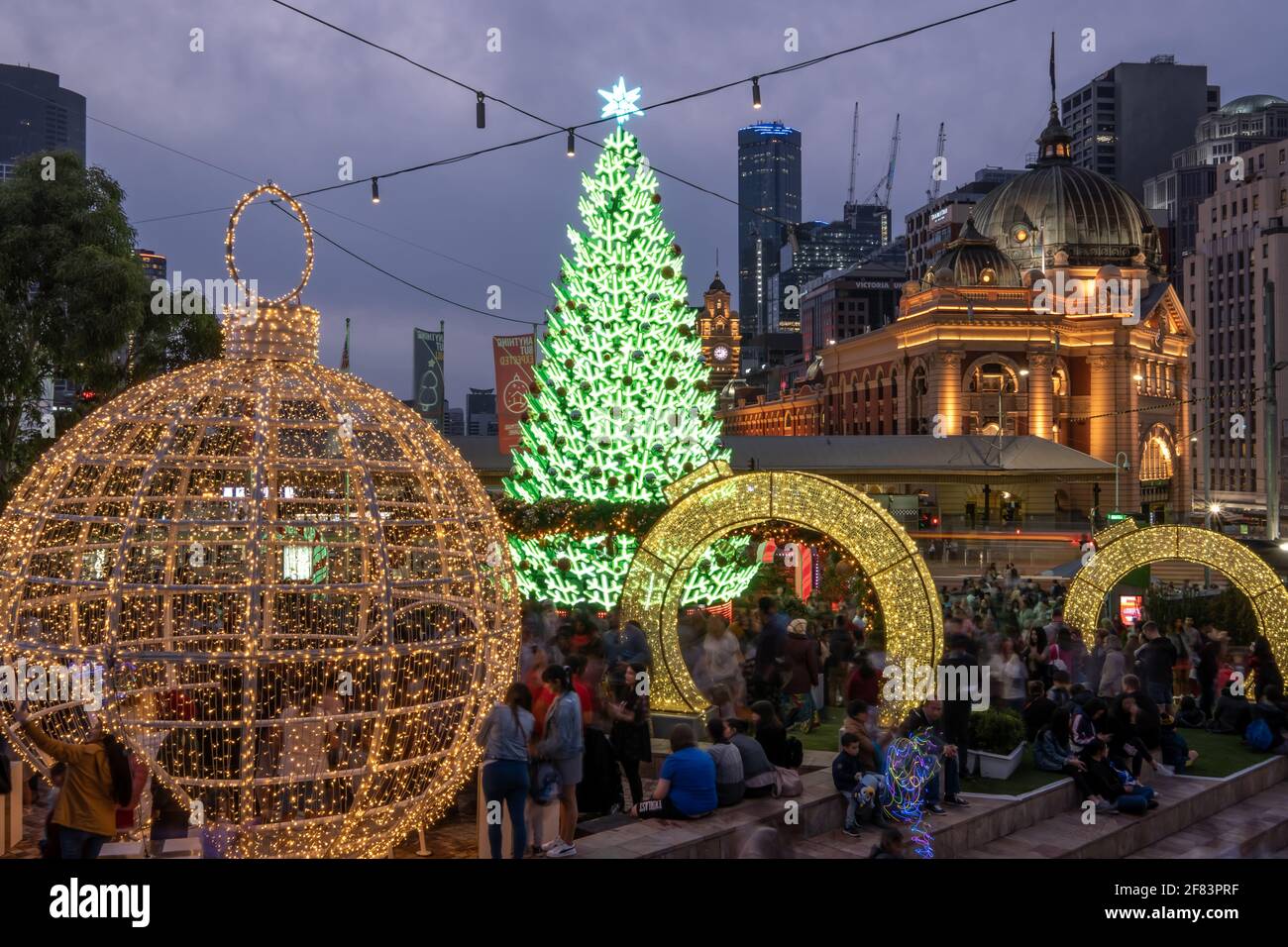 MELBOURNE, AUSTRALIA - Jan 27, 2021: celebration of Christmas in Melbou ...