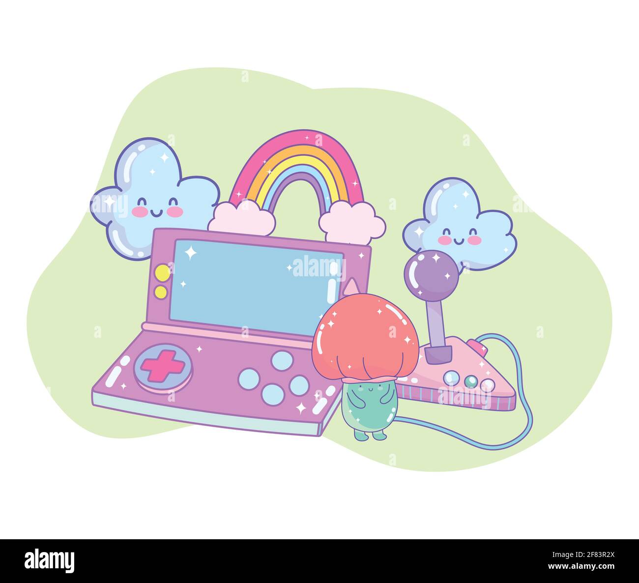 control console mushroom videogame cartoon Stock Vector Image & Art - Alamy
