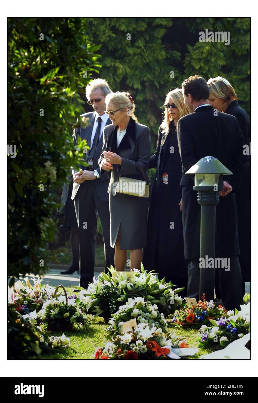 Funeral of Adam Faith at the cremitorium in Royal Tunbridge Wells. His ...