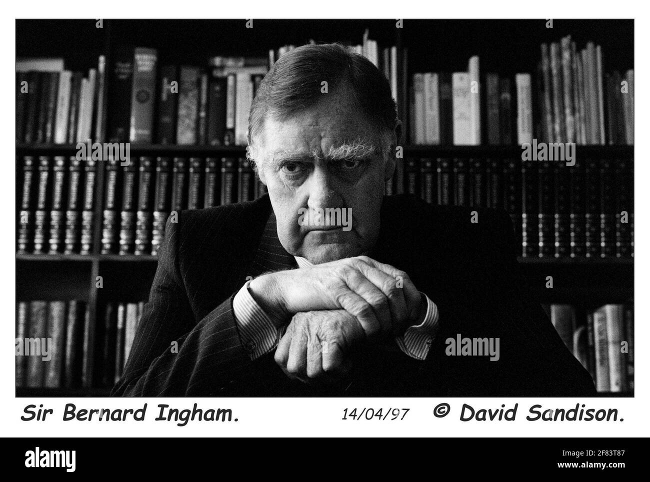 SIR BERNARD INGHAM FORMER PRESS SECRETARY TO MARGARET THATCHER Stock ...