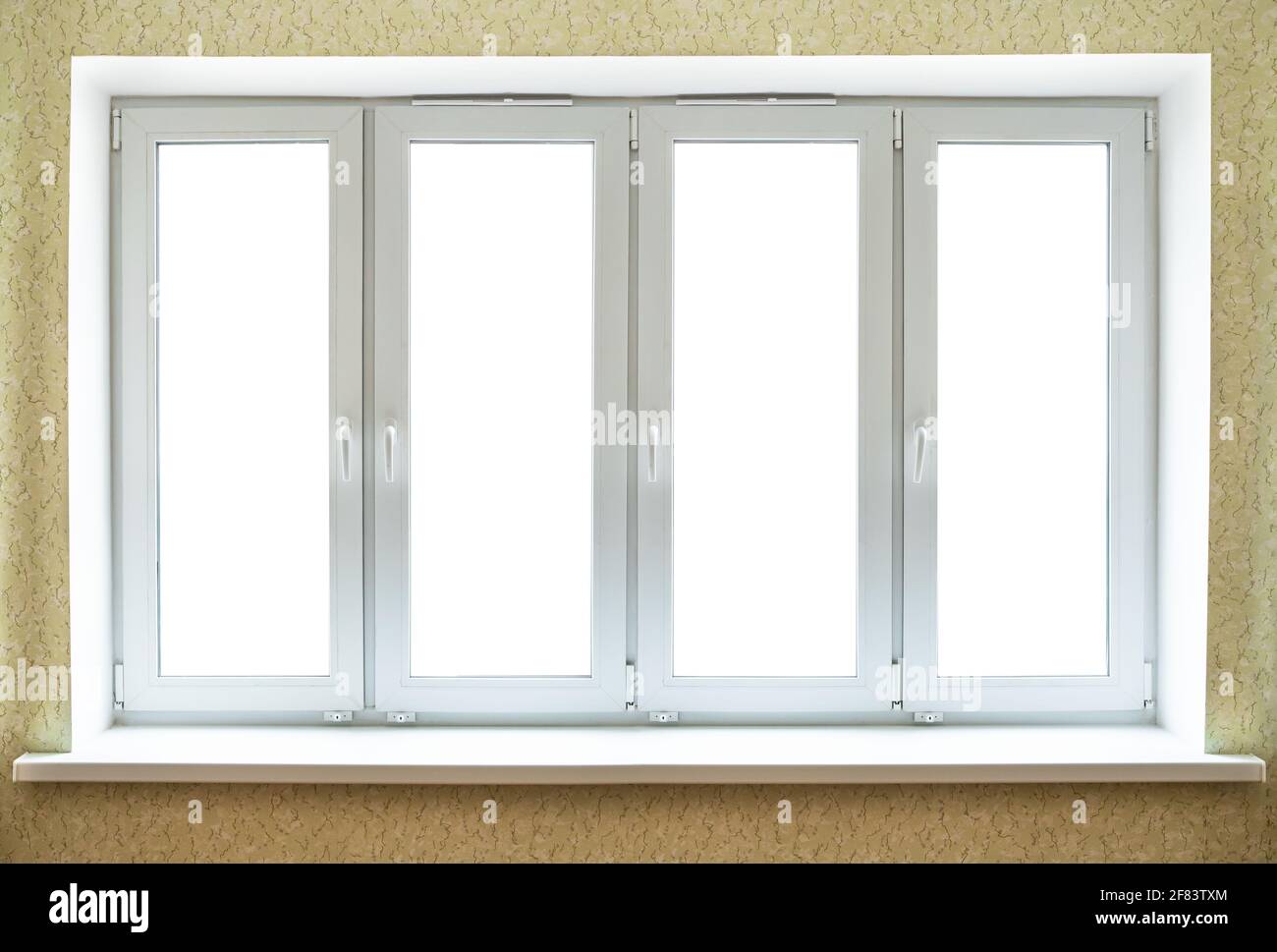 Modern PVC window frame isolated on white Stock Photo - Alamy