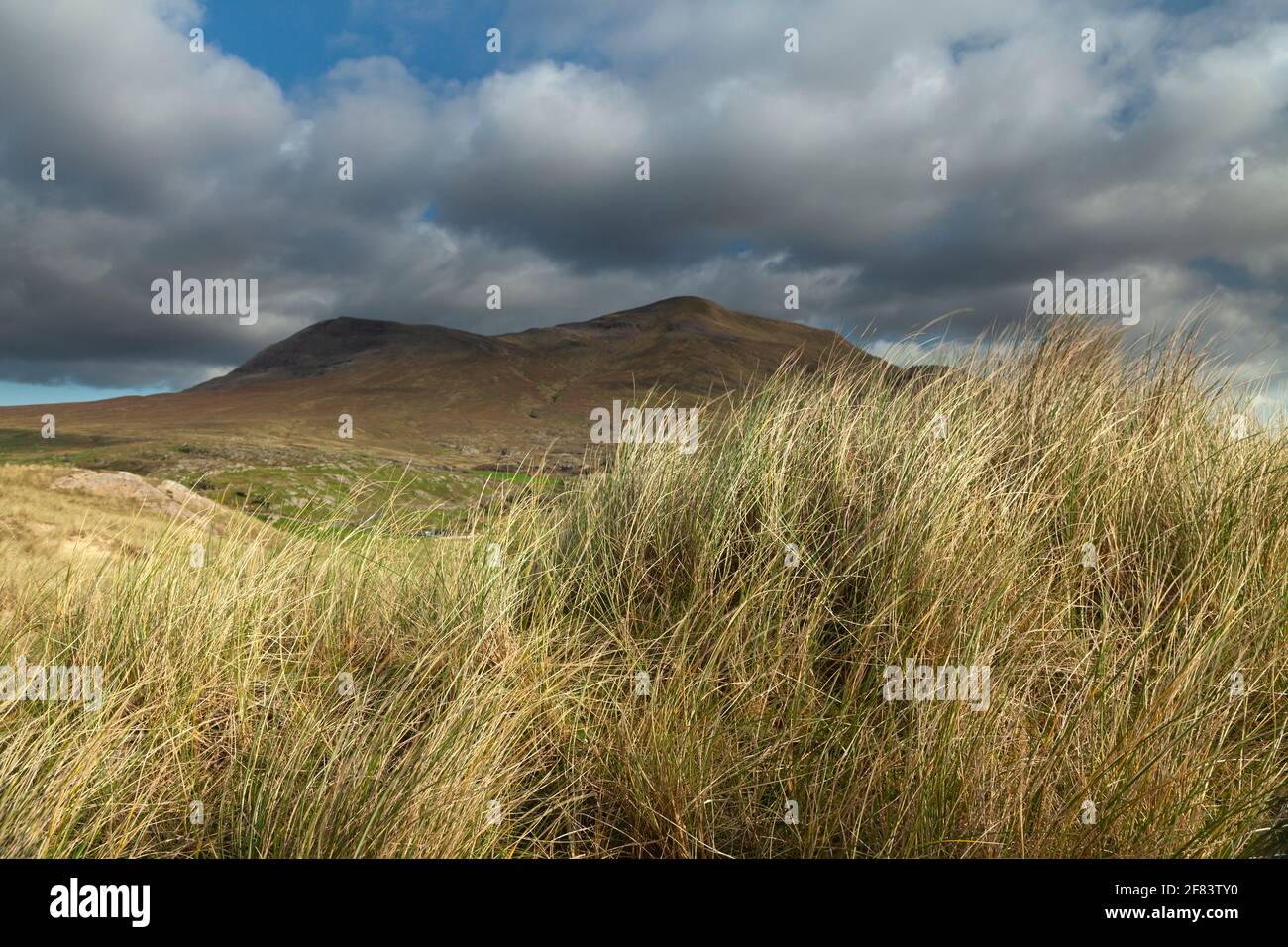 Silver strand and Mweelrea mountain on the Wild Atlantic Way in Mayo in ...