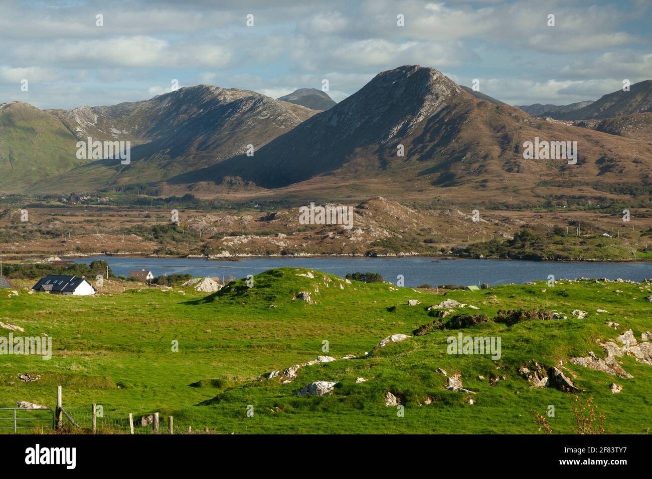 Twelve Bens mountains in Connemara on the Wild Atlantic Way in Galway ...