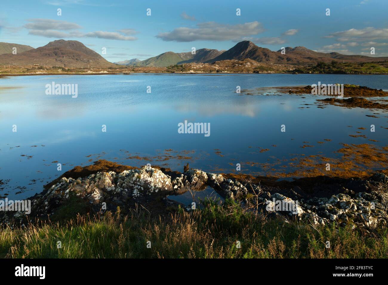Twelve Bens mountains in Connemara on the Wild Atlantic Way in Galway ...